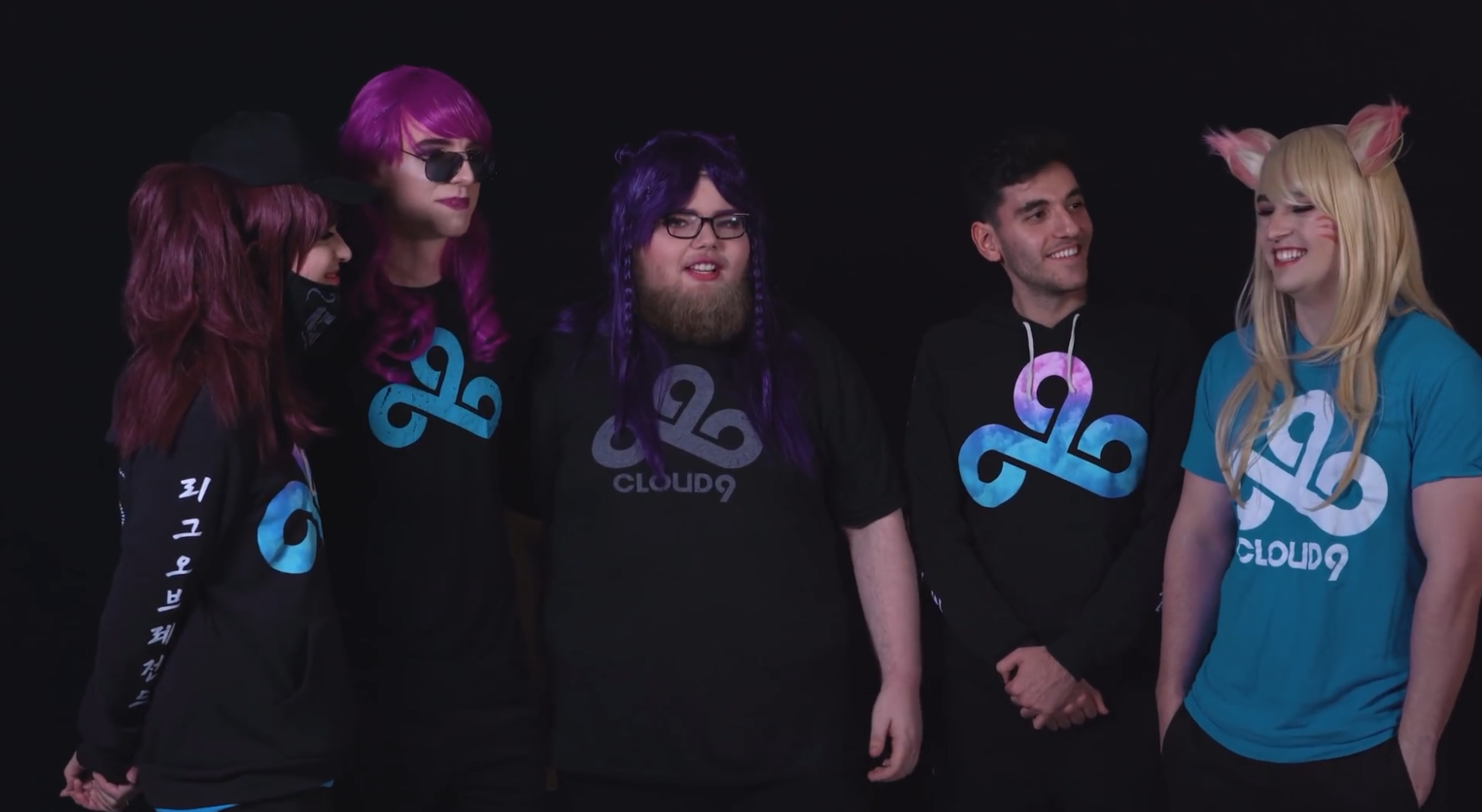 一起女装一起爽 C9战队全员女装cos视频这谁顶得住啊_3DM网游